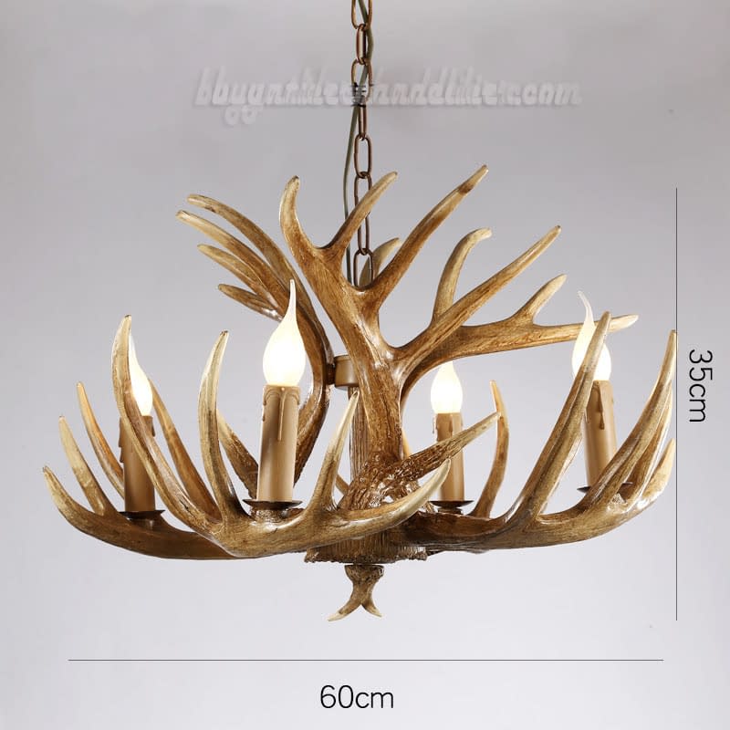 Vintage Deer 4 Antler Chandelier Rustic Lighting Home Decor Fixtures ...